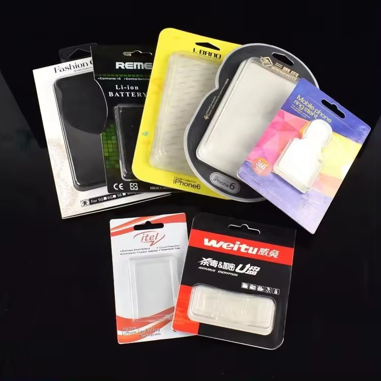 Customized logo transparent blister card packaging