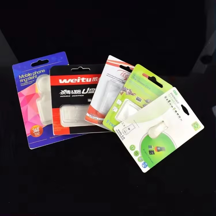Customized logo transparent blister card packaging
