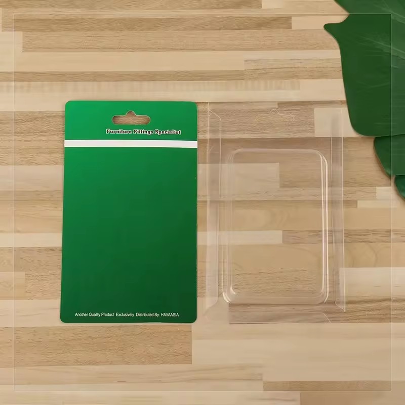 Transparent disposable blister card packaging