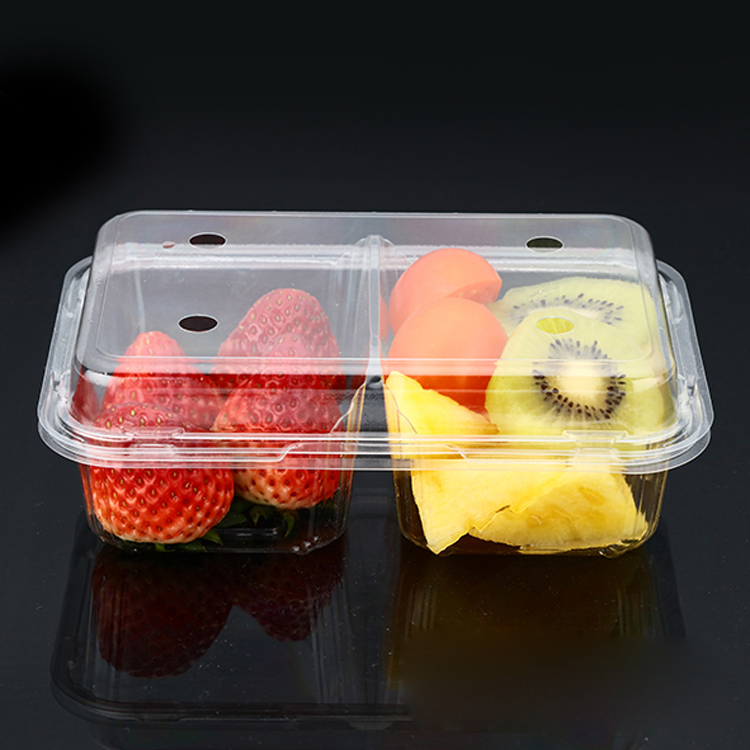 Disposable transparent plastic tomato fruit packaging