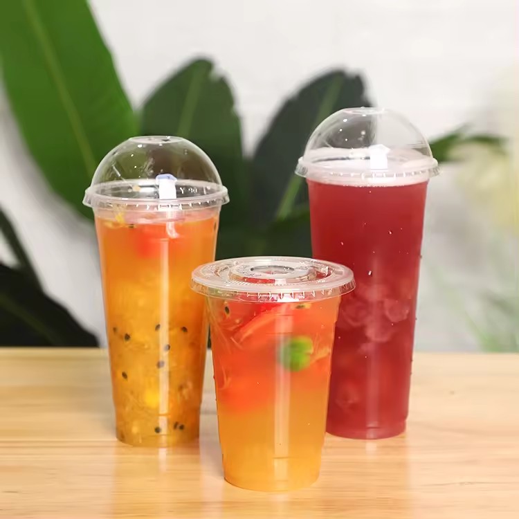 Disposable cold drink transparent plastic cup
